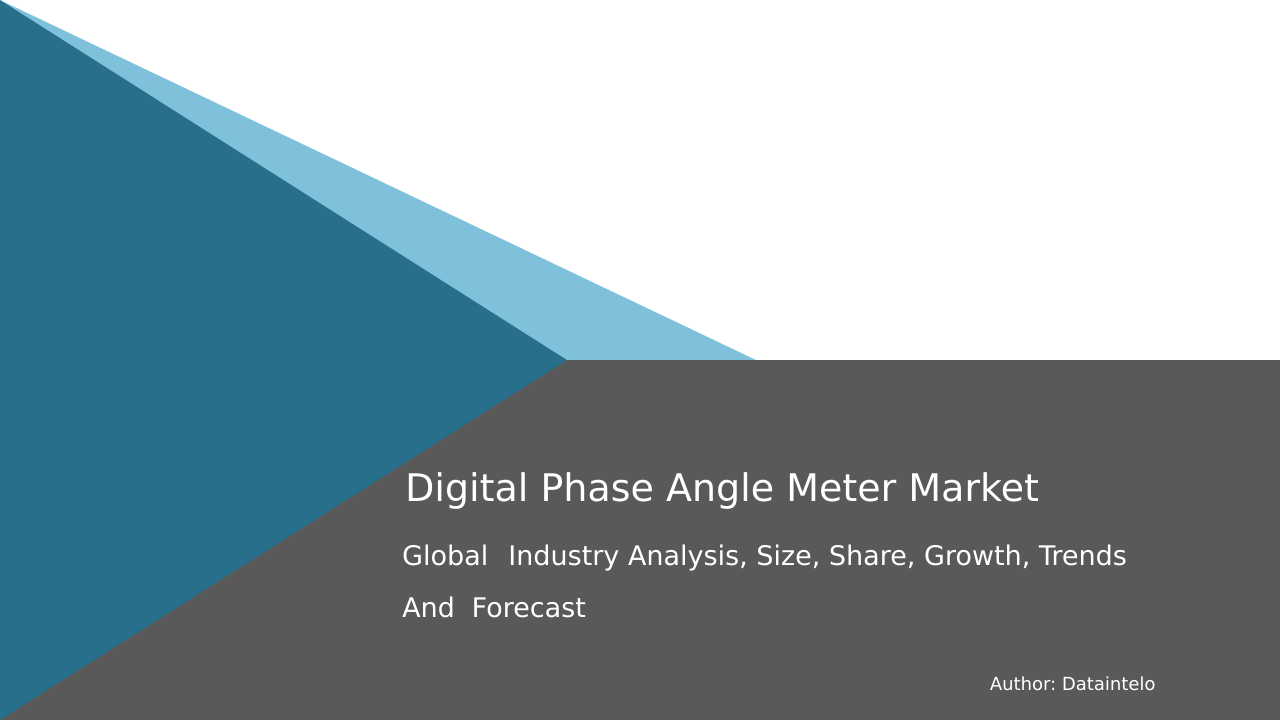 Digital Phase Angle Meter Market Report Global Forecast From 2025 To 2033